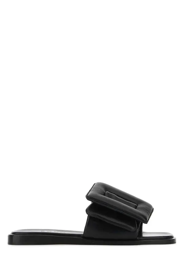 Boyy Leather Puffy Slippers