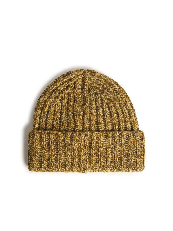 Séfr Chunky' Beanie In Yellow Beige Wool Blend