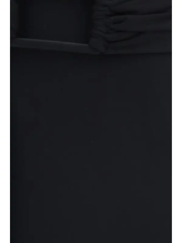 Alaïa Belted Jersey Dress - Black