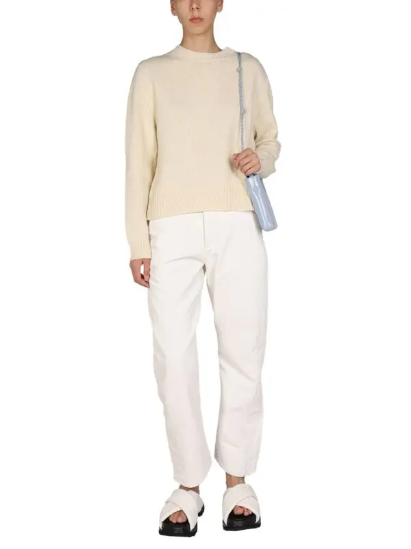 JIL SANDER Side Snap Button Shirt - Cream