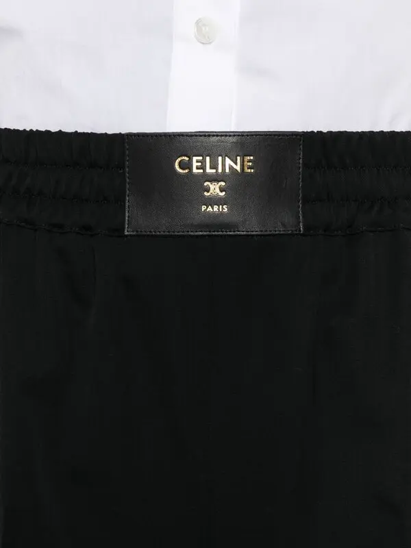Celine Logo Wool Shorts