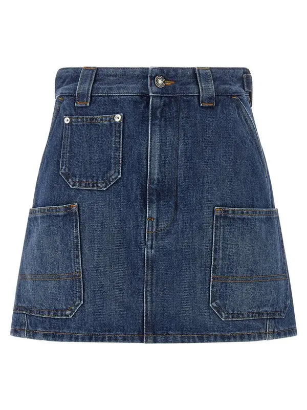 Givenchy Cotton Denim Mini Skirt