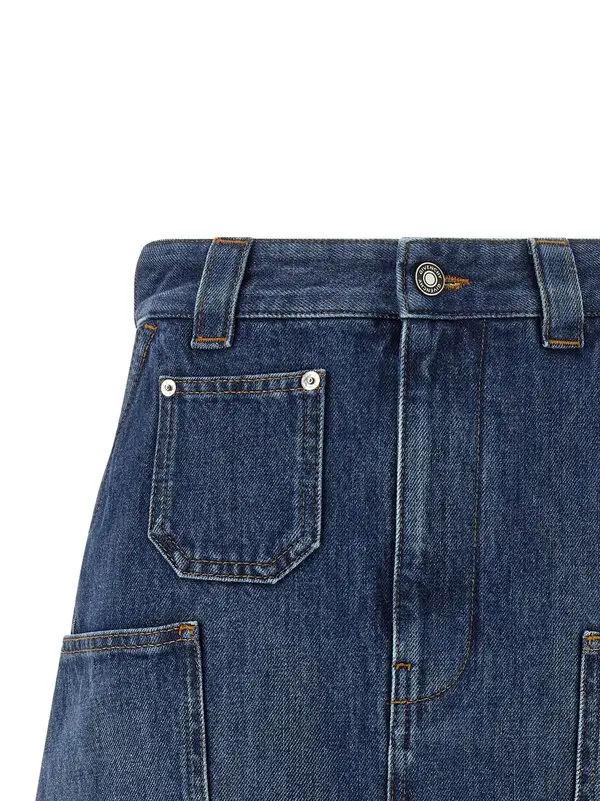 Givenchy Cotton Denim Mini Skirt