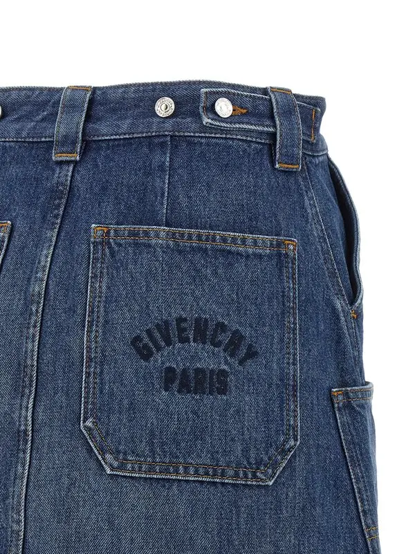 Givenchy Cotton Denim Mini Skirt