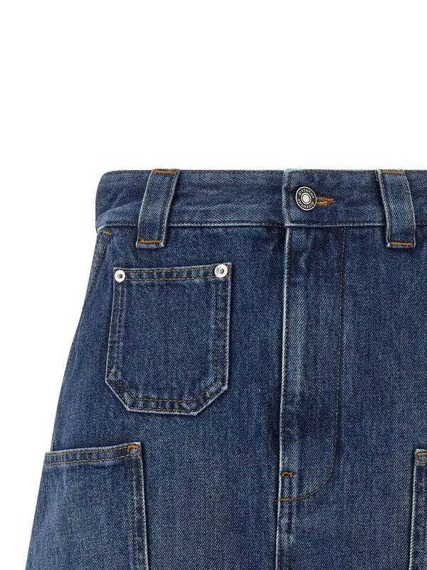 Givenchy Cotton Denim Mini Skirt