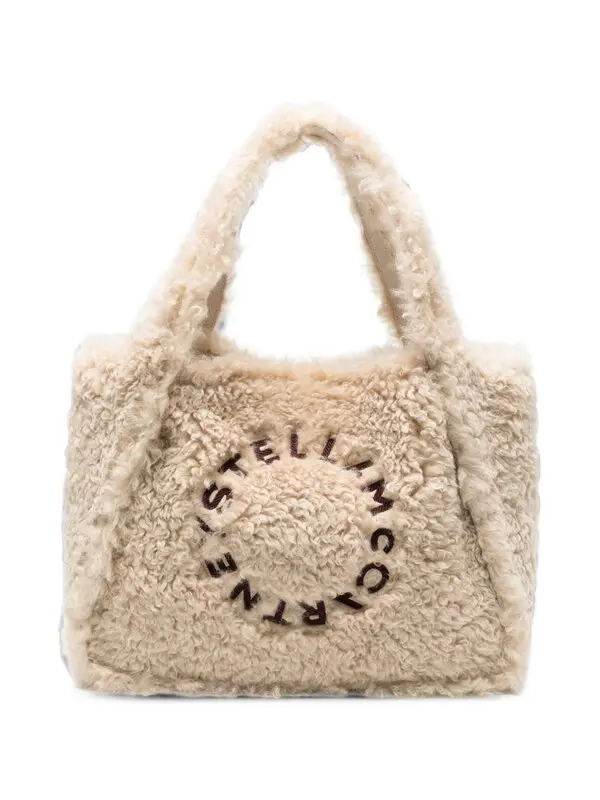 Stella McCartney Stella Logo Shearling Tote - Multicolor