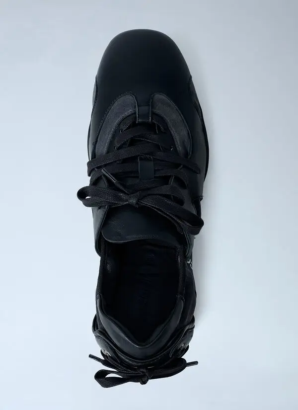Acne Studios Leather Lace-up Sneakers - Black