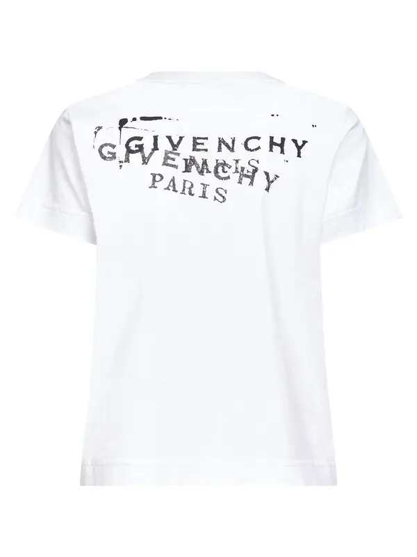 Givenchy White Stamp Print T-shirt