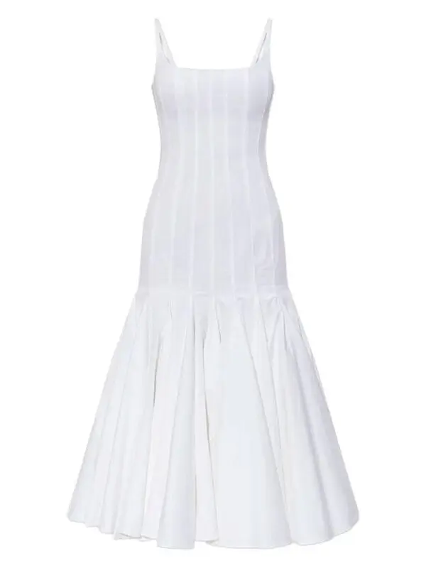 Jacquemus La Robe Agave Cotton Poplin Midi Dress - White