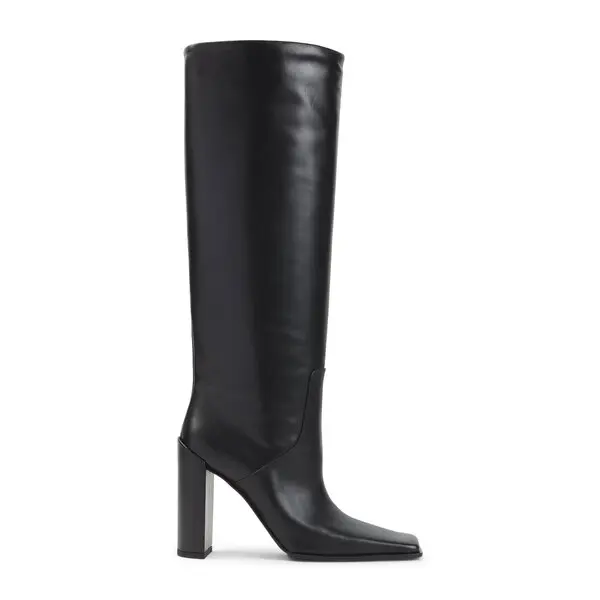 Alaïa 90 Calf Leather Knee High Boots - Black
