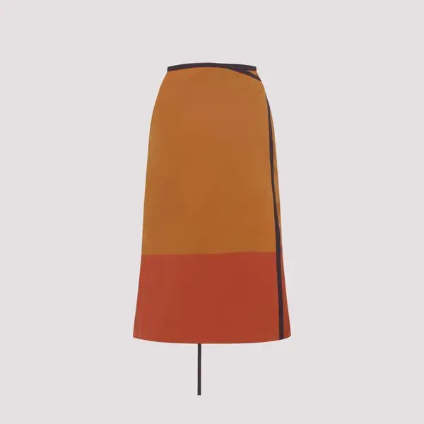 Saint Laurent Nylon Midi Skirt