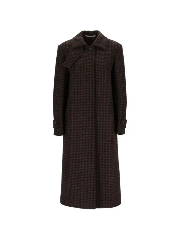 Tagliatore Wool Long Coat - Multicolor
