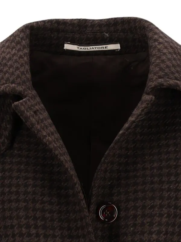 Tagliatore Wool Long Coat - Multicolor