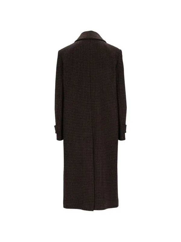 Tagliatore Wool Long Coat - Multicolor