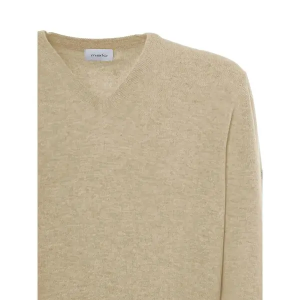 Malo V-neck Jumper - Cream