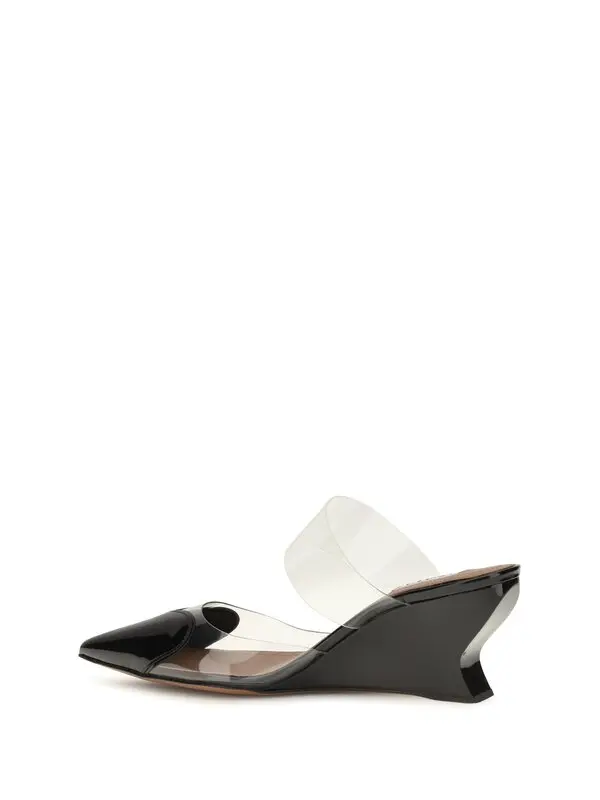 Alaïa Le Coeur Patent Leather Mules