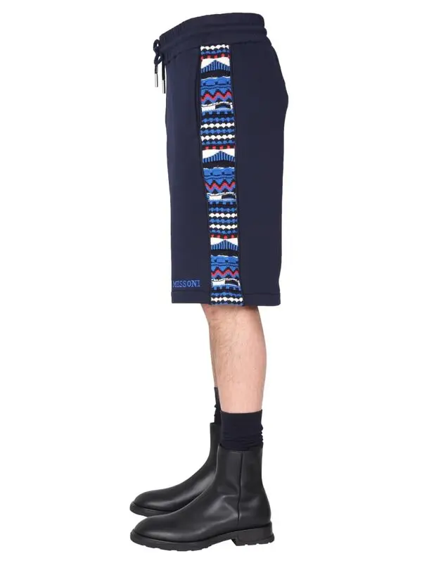 Missoni Embroidered Logo Bermuda Shorts - Blue