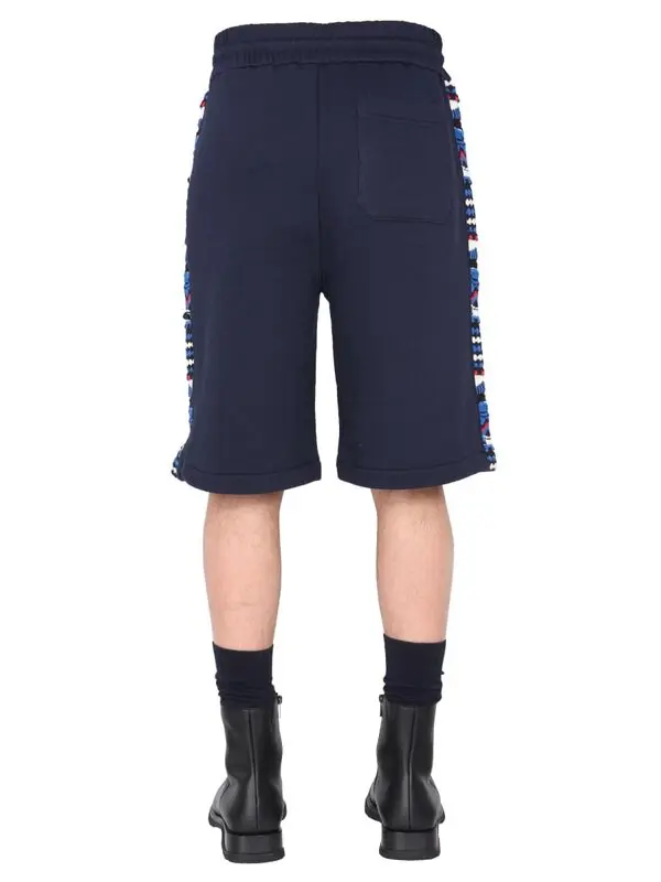 Missoni Embroidered Logo Bermuda Shorts - Blue
