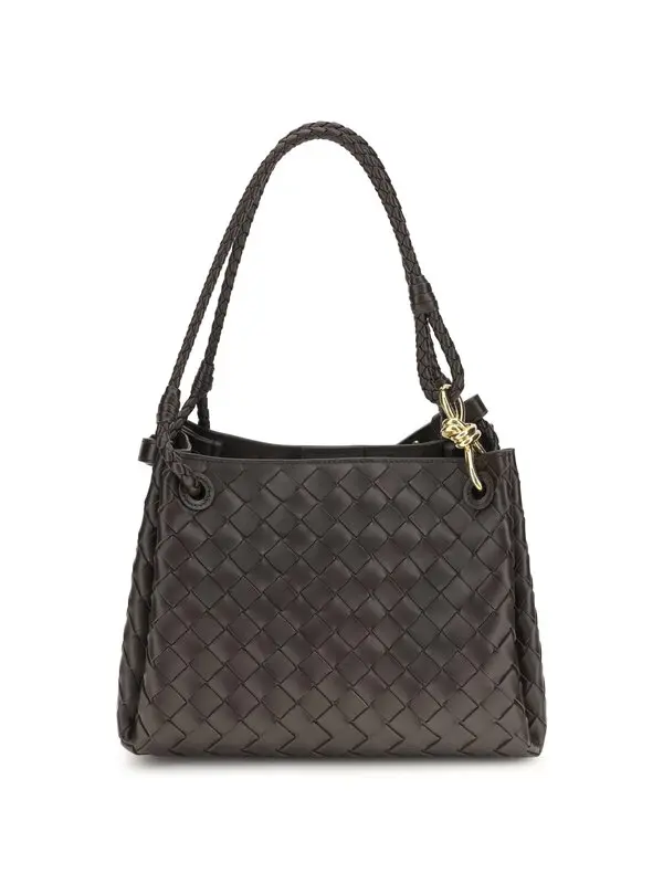 Bottega Veneta Intrecciato Shoulder Bag - Brown