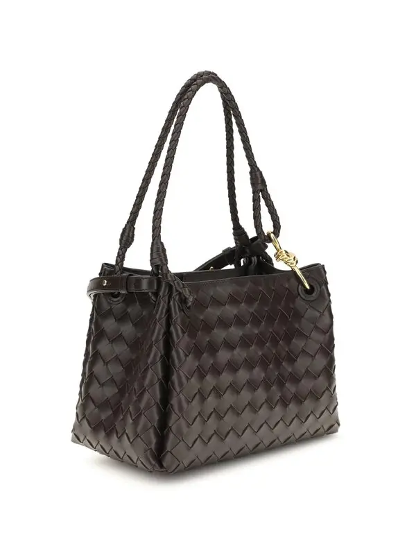 Bottega Veneta Intrecciato Shoulder Bag - Brown