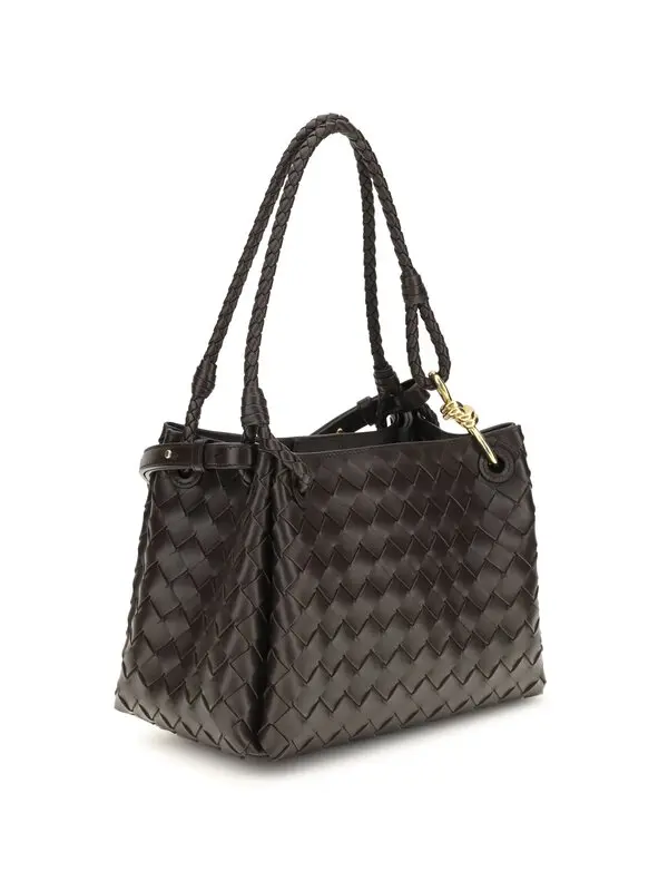 Bottega Veneta Intrecciato Shoulder Bag - Brown