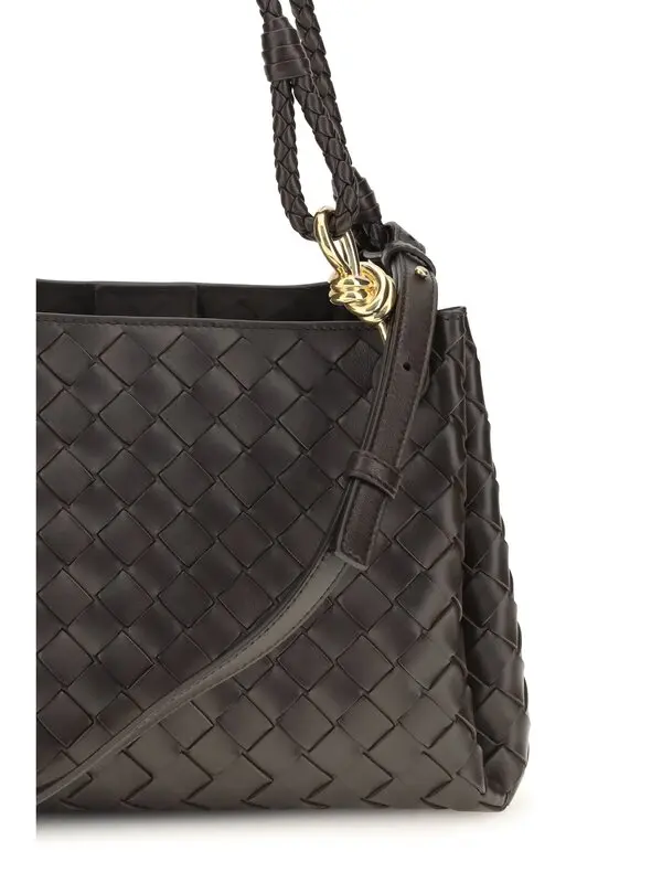 Bottega Veneta Intrecciato Shoulder Bag - Brown