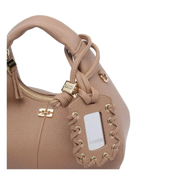 GANNI Mini Logo Hobo Bag