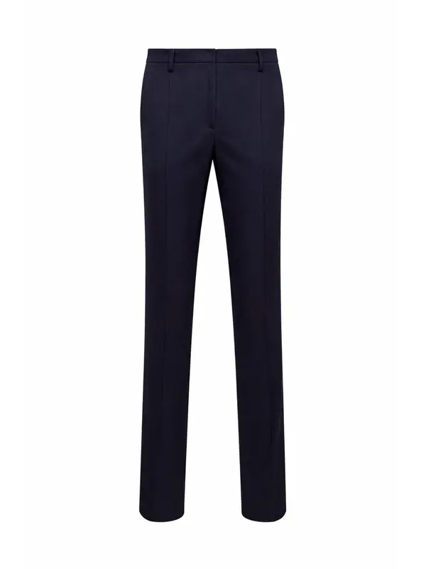 Prada Abbigliamento Blue Cotton Chino Straight Trousers - Multicolor