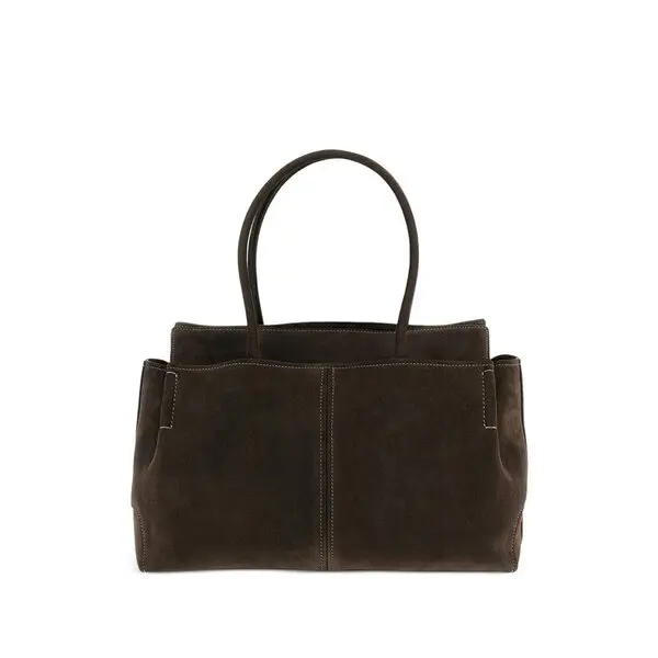 TOD'S Suede Tote Bag - Brown