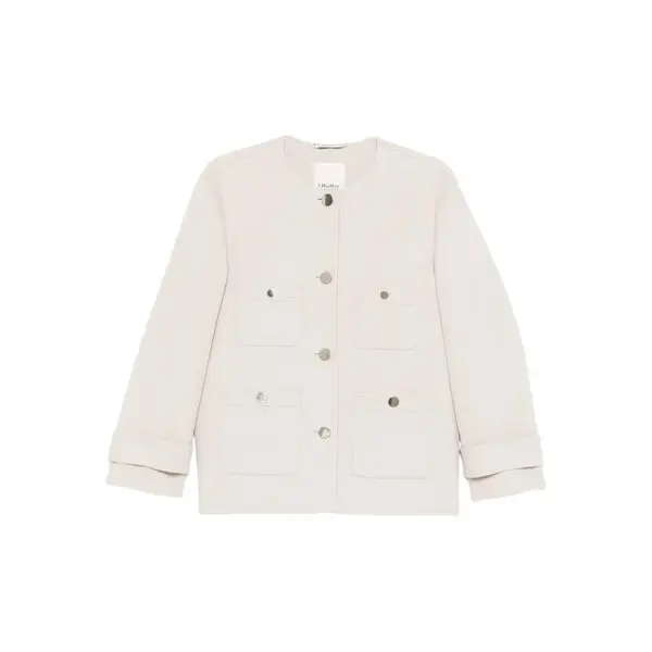 Max Mara Neutrals Jackets Fitted Jackets - Cream