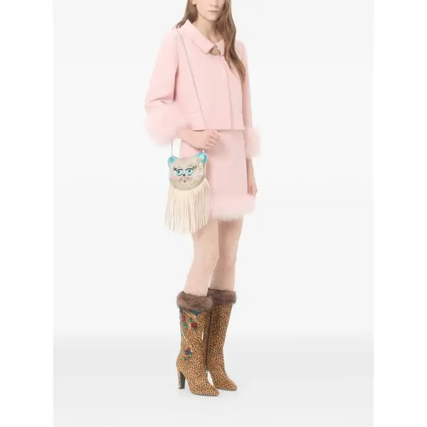 Valentino Garavani Le Chat De La Maison Shoulder Bag - Cream
