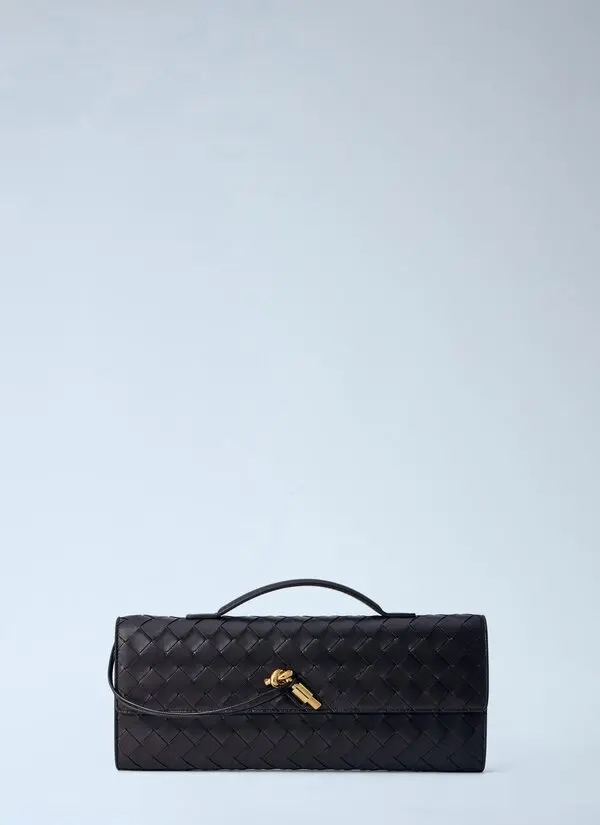 Bottega Veneta Long Andiamo Clutch - Brown