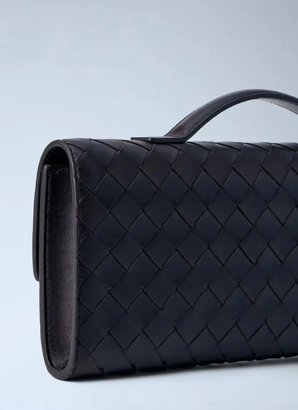 Bottega Veneta Long Andiamo Clutch - Brown