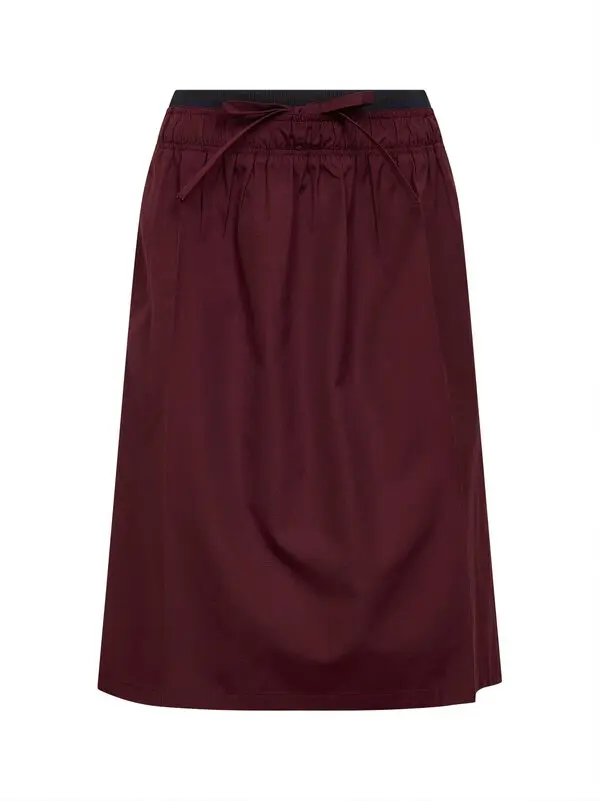 Prada Abbigliamento Garnet Twill Midi Skirt - Multicolor