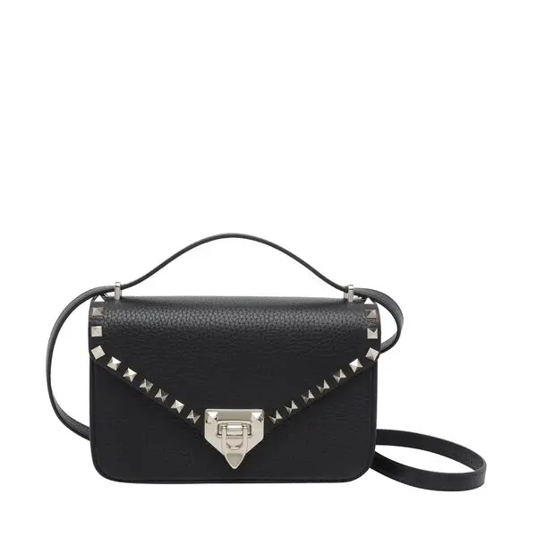 Valentino Garavani Small Rockstud Leather Crossbody Bag - Black