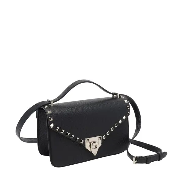 Valentino Garavani Small Rockstud Leather Crossbody Bag - Black