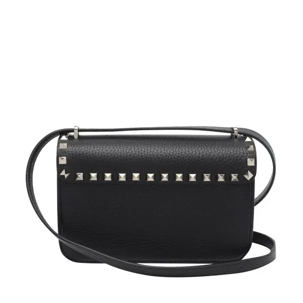 Valentino Garavani Small Rockstud Leather Crossbody Bag - Black
