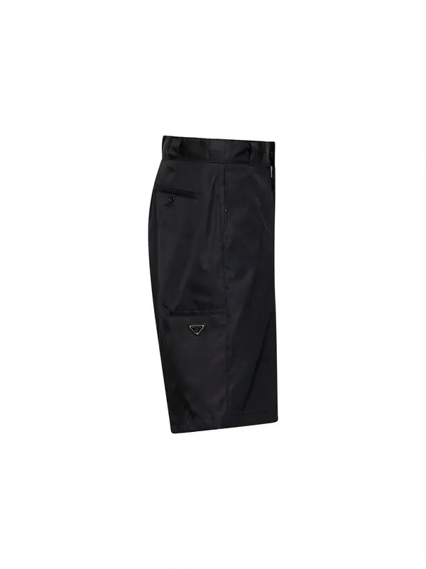 Prada Abbigliamento Black Re-nylon Bermuda Shorts