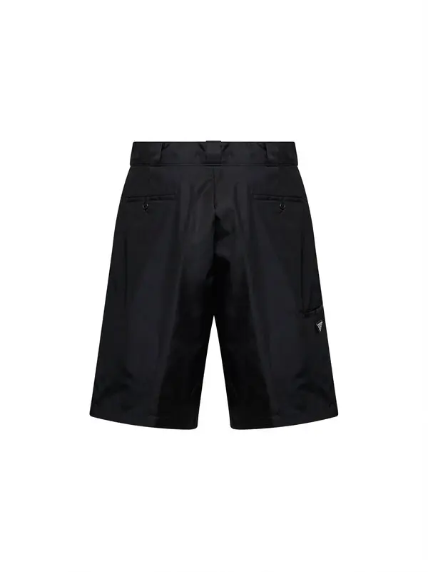 Prada Abbigliamento Black Re-nylon Bermuda Shorts
