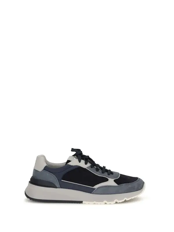 Brunello Cucinelli Leather Sneakers - Blue