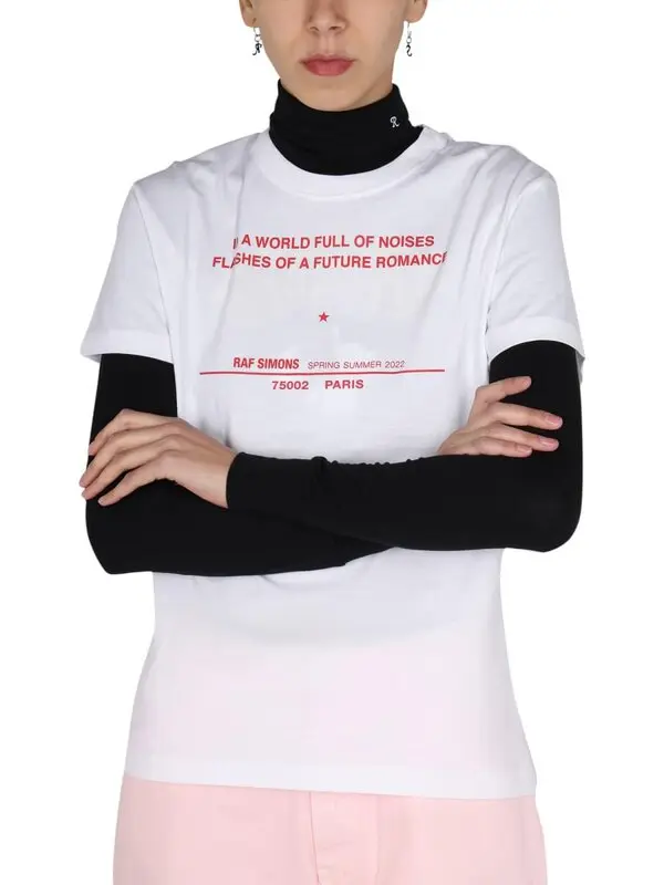 Raf Simons Logo Print T-shirt - White