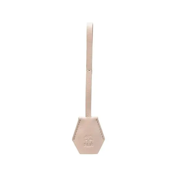 Brunello Cucinelli Calf Leather Hexagonal Keyring - Cream