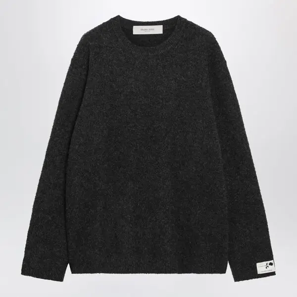GOLDEN GOOSE Grey Boucle Wool Sweater