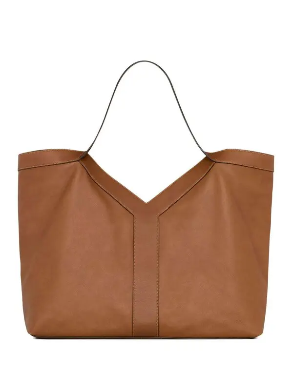 Saint Laurent Y Large Tote In Grained Leather