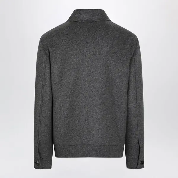 Valentino Garavani Grey Wool And Cashmere-blend Overshirt Jacket - Gray