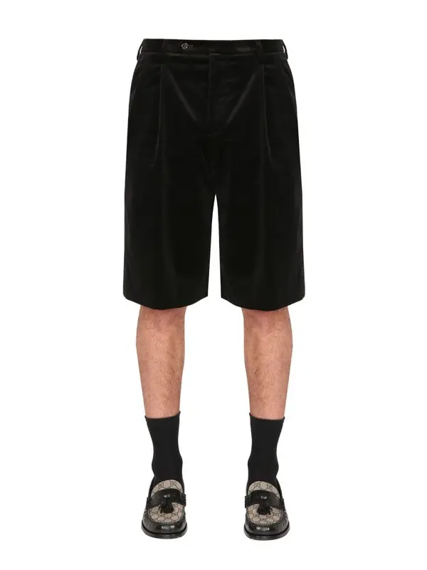 Gucci Stretch Velvet Shorts - Black