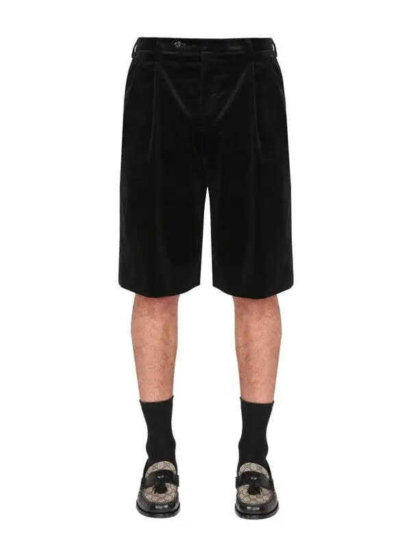 Gucci Stretch Velvet Shorts - Black
