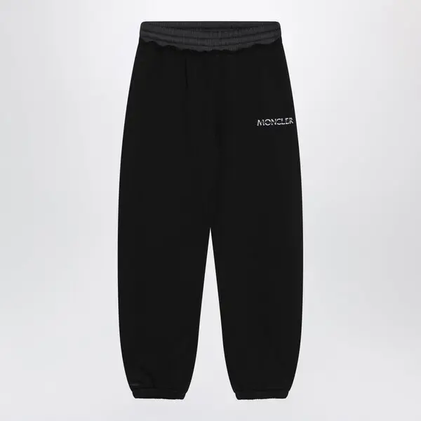 Moncler Logo Cotton Jogger Pants - Black