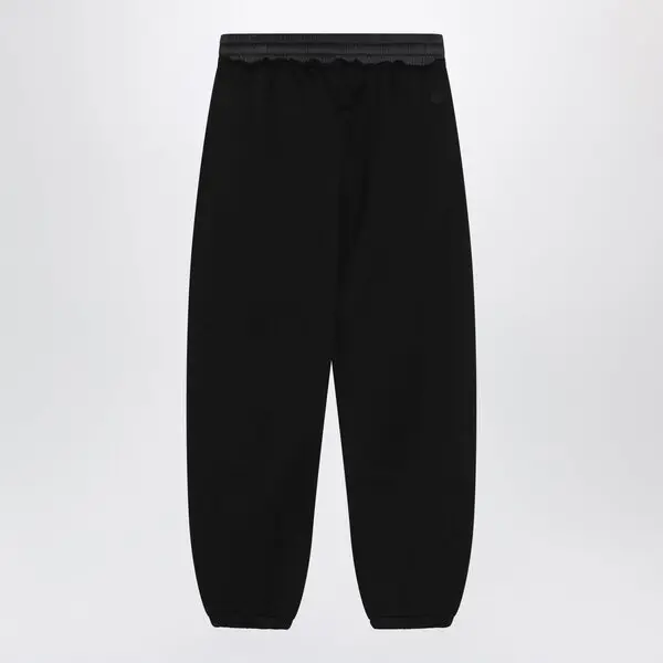 Moncler Logo Cotton Jogger Pants - Black