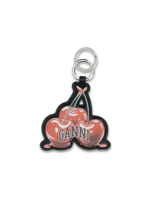 GANNI Cherry Keyring - Red